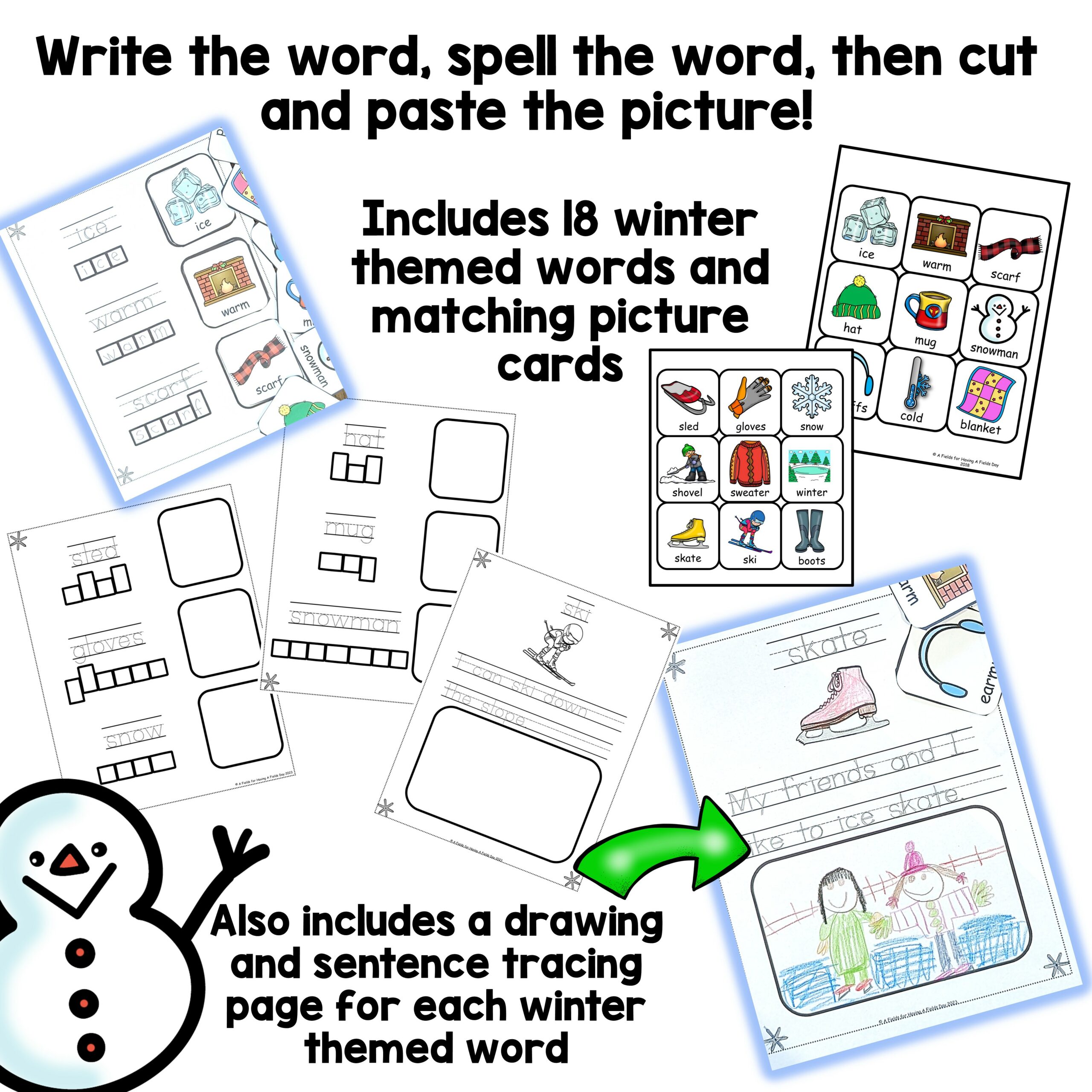 Cut, Paste, and Write Winter Words | Made By Teachers