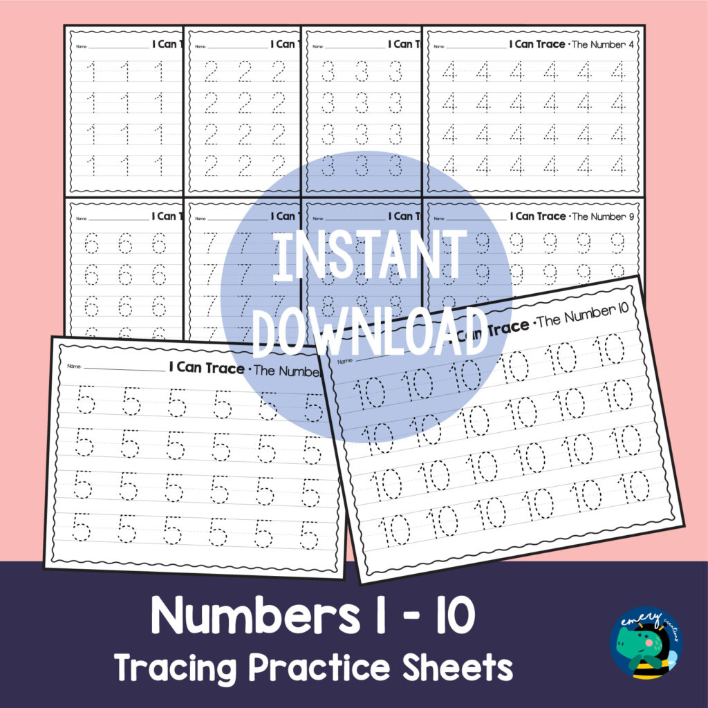 Tracing Practice Worksheets | Pencil Control | Handwriting Practice ...