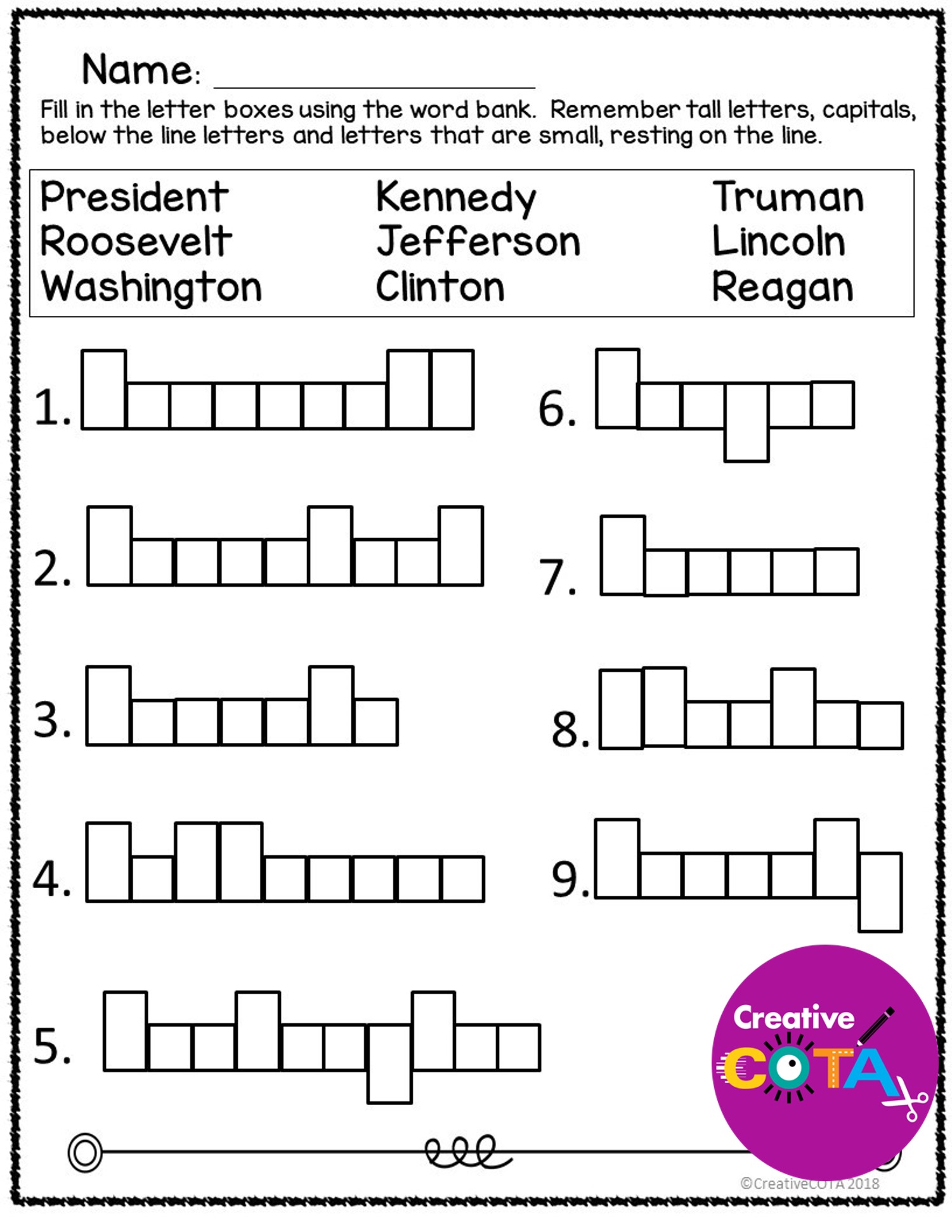 February Occupational Therapy Fine Motor and Visual Perceptual ...