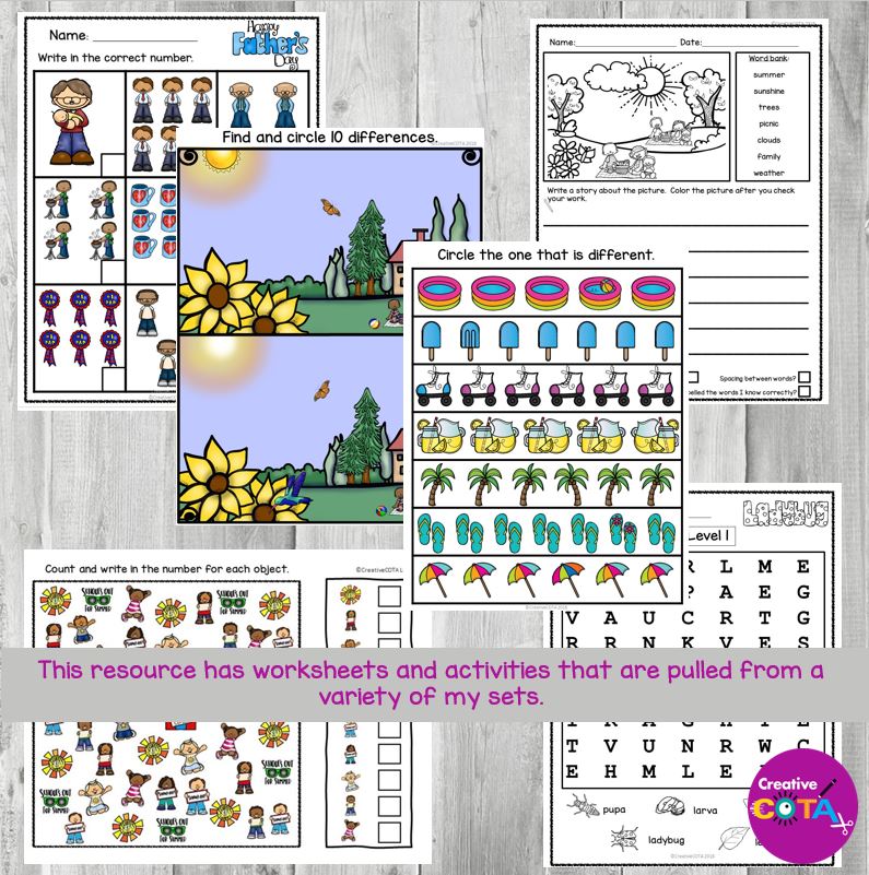 June Occupational Therapy Skill Building Activities and Worksheets ...