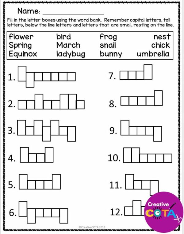 March Occupational Therapy Skill Building Worksheets and Activities ...