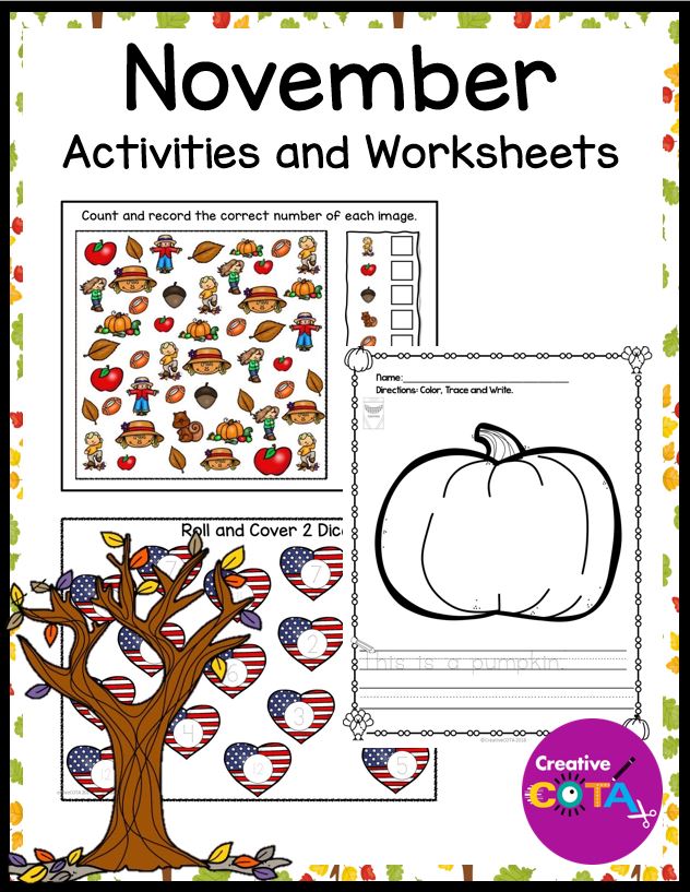 November Fine Motor and Visual Perceptual Skills for Occupational ...