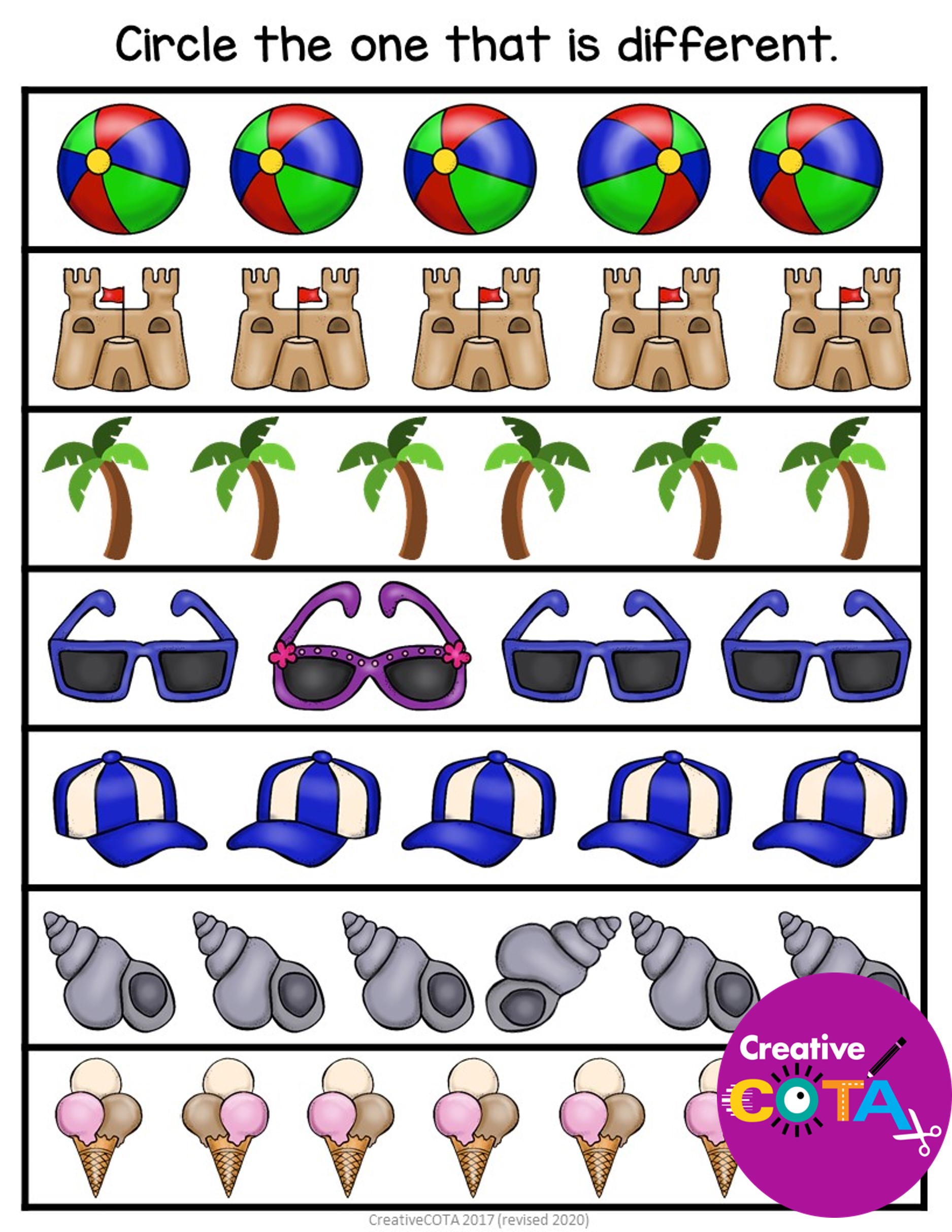 Winter Spring Summer and Fall Visual Perception Activities | Made By ...