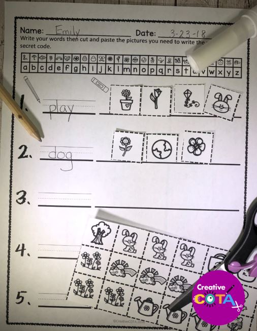 Spring Handwriting Secret Code Worksheets | Made By Teachers
