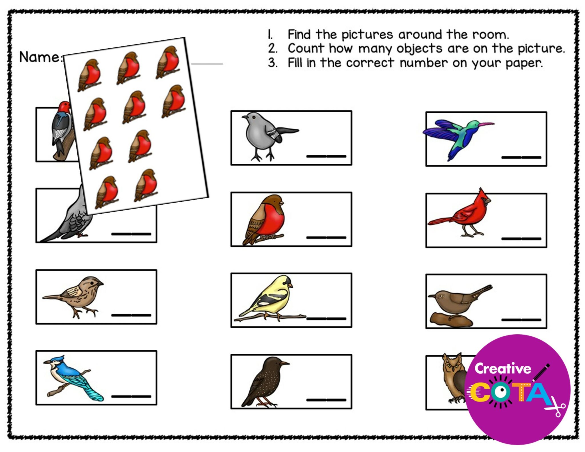 Spring and Summer Counting Math Numbers 1-12 | Made By Teachers