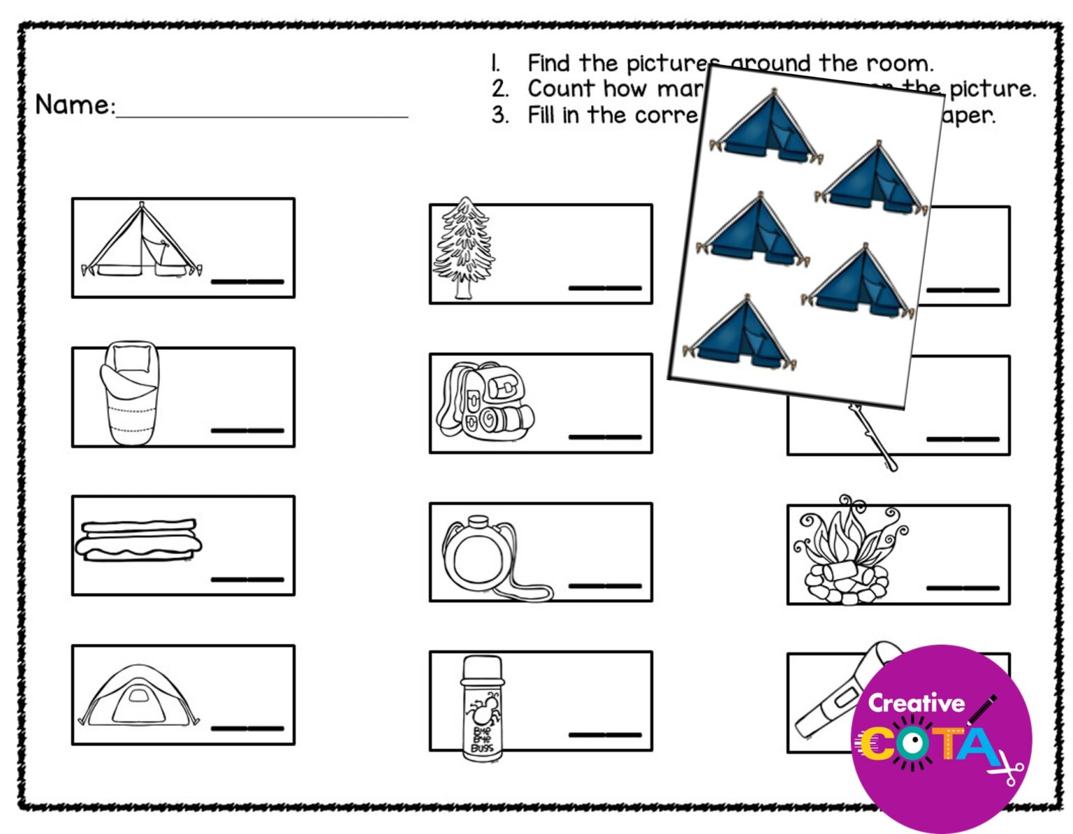 Spring and Summer Counting Math Numbers 1-12 | Made By Teachers