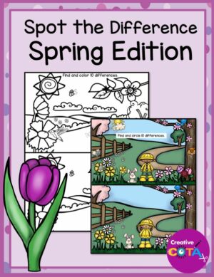 Spring Find the Difference Visual Perception Activities | Made By Teachers