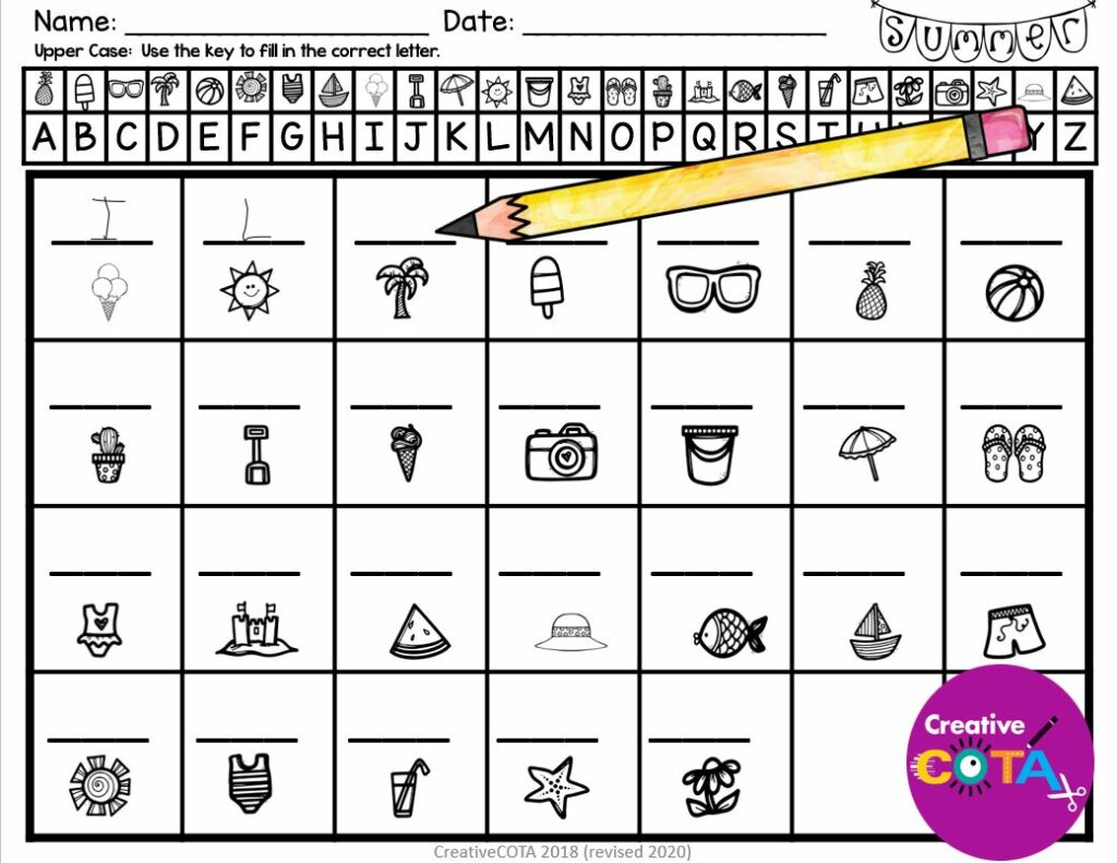 Summer Handwriting Secret Code Cryptograms | Made By Teachers