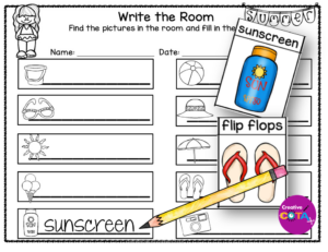 Summer Writing Center and Math Stations Worksheets and Activities ...