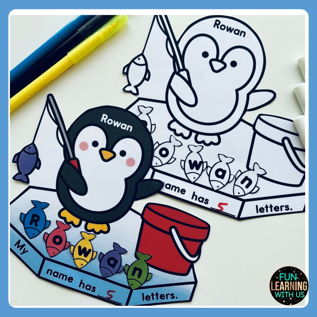 Penguin Name Crafts | Polar Animal Editable Name Activity | Made By ...