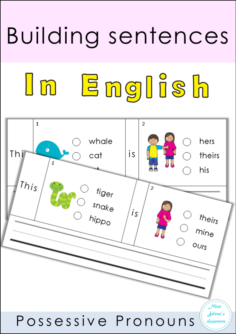 Building Sentences Set III - Possessive pronouns | Made By Teachers