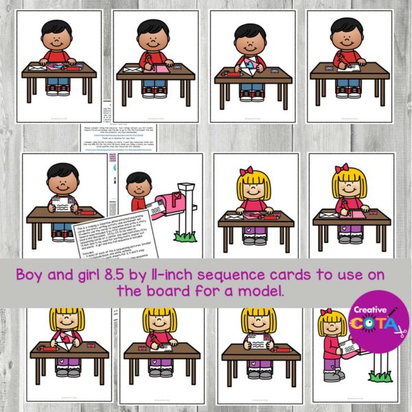 Valentine's Day Sequence Writing Center Activities and Worksheets ...