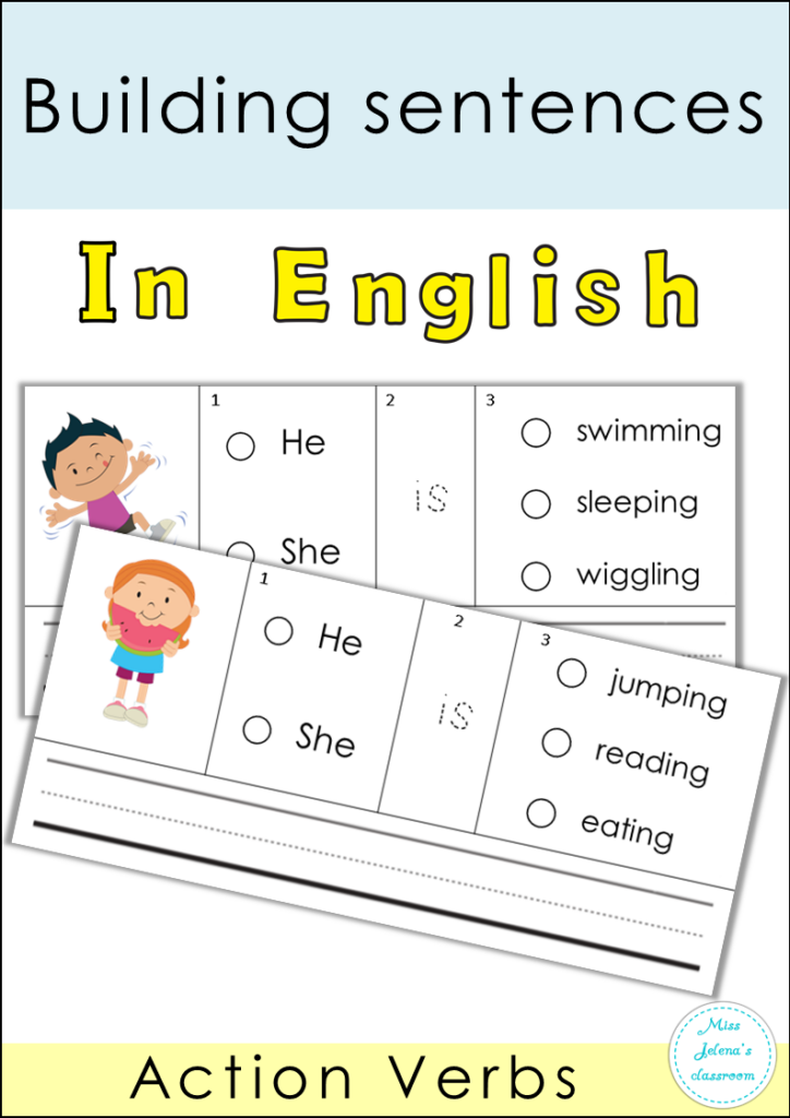 Building Sentences Set V - Present Progressive | Made By Teachers