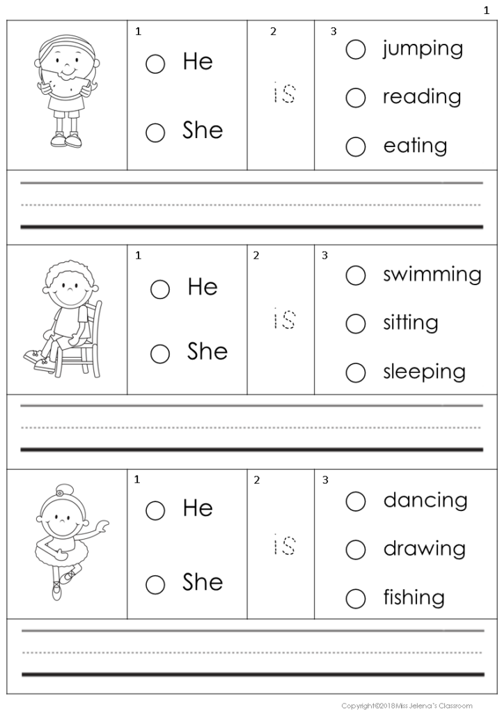 Building Sentences Set V - Present Progressive | Made By Teachers