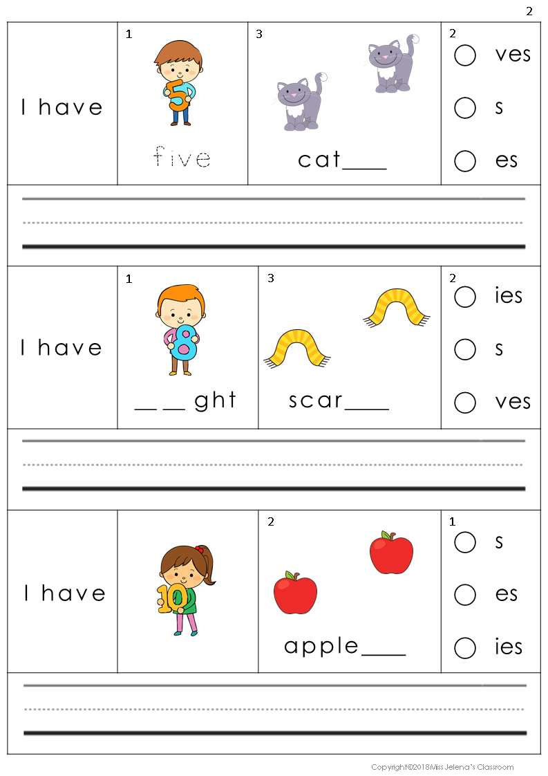 Building Sentences Set VI - Plural nouns | Made By Teachers