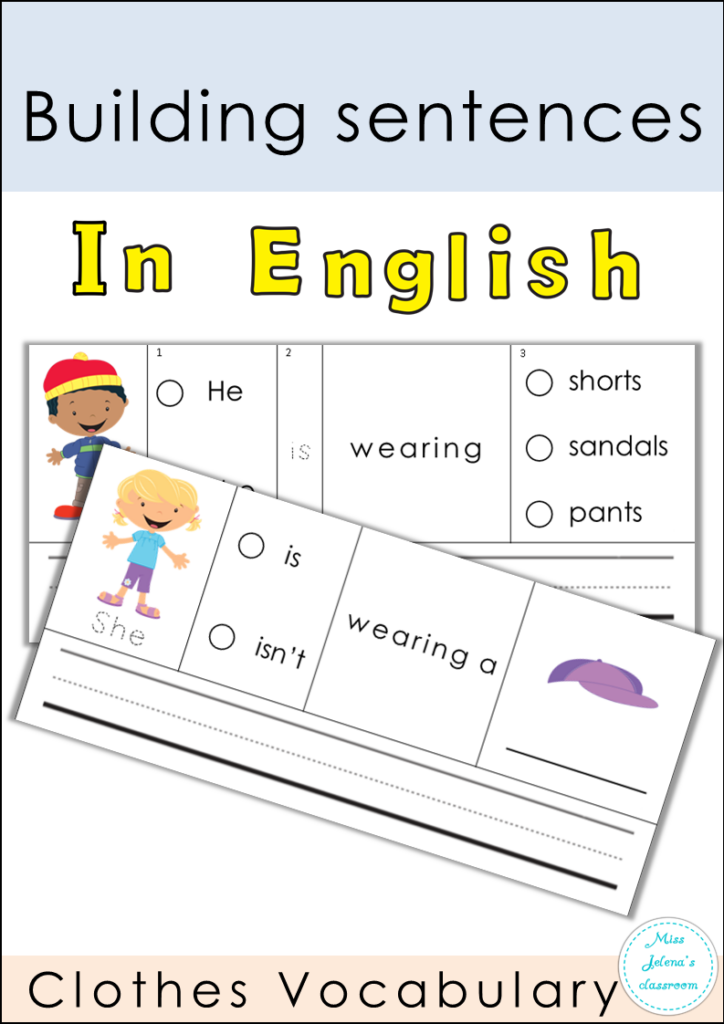 Building Sentences Set VIII - Clothes Vocabulary | Made By Teachers