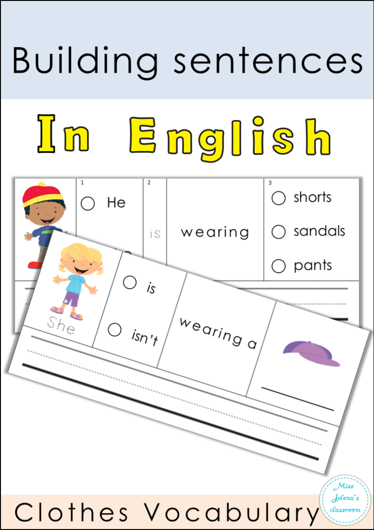 Building Sentences Set VIII - Clothes Vocabulary | Made By Teachers