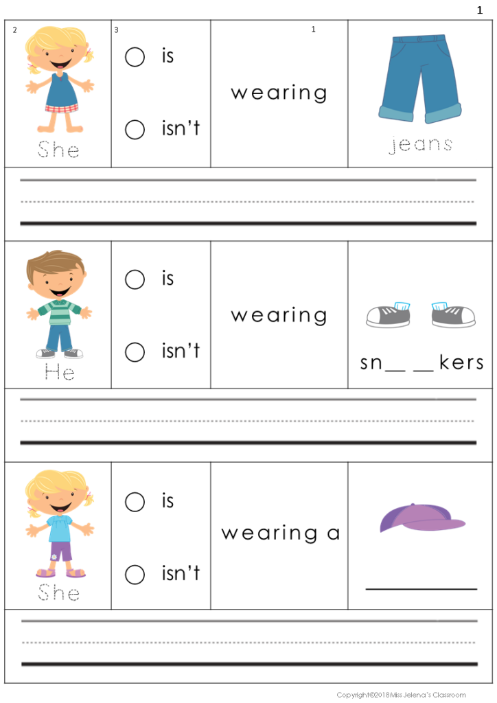 Building Sentences Set VIII - Clothes Vocabulary | Made By Teachers