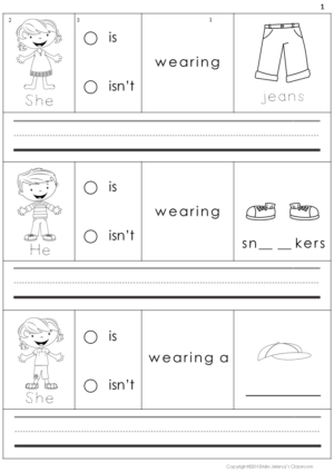Building Sentences Set VIII - Clothes Vocabulary | Made By Teachers
