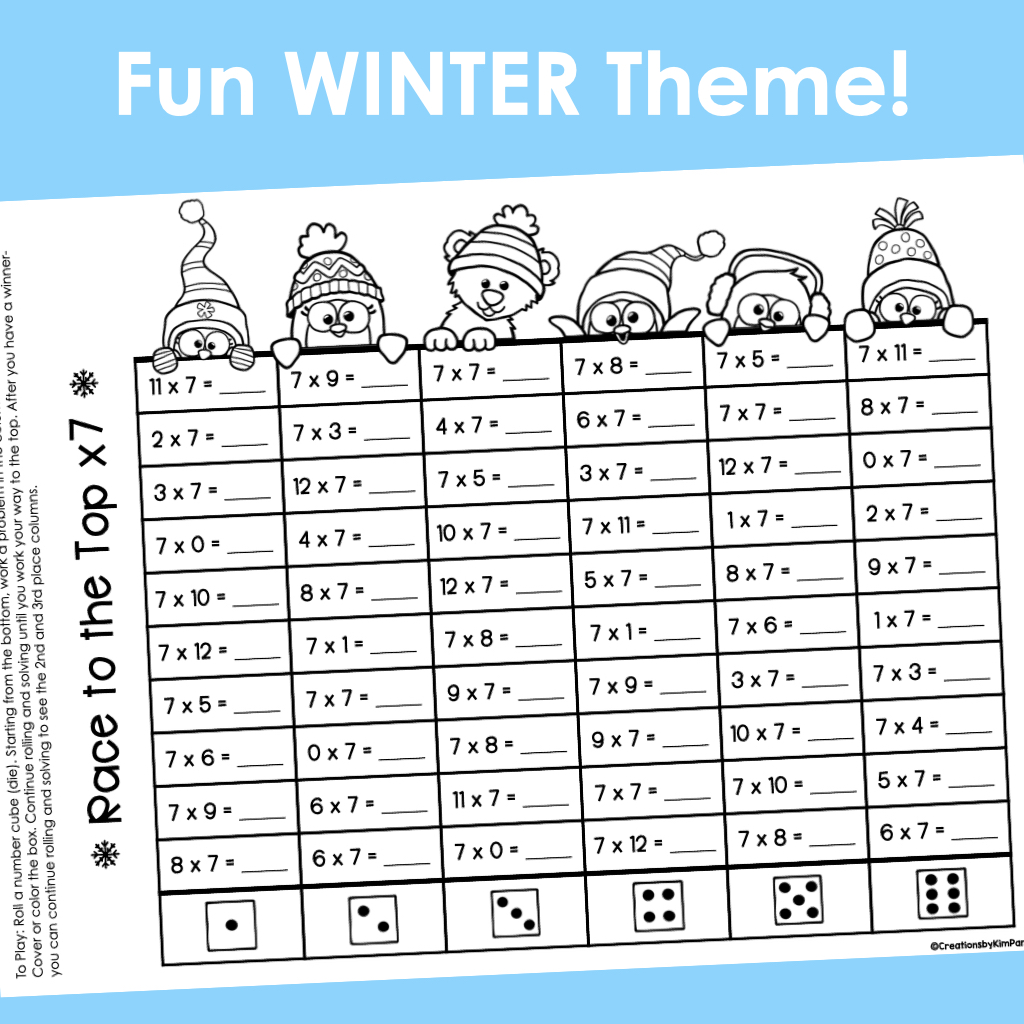 Winter Math Games Multiplication Fact Fluency Easy Prep | Made By Teachers