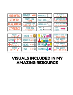 Pearson Numbers Compatible Math Word Wall | Made By Teachers