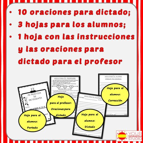 SPANISH SPELLING DICTATION activities WEEK 1 C,S,Z NO PREP Oraciones ...