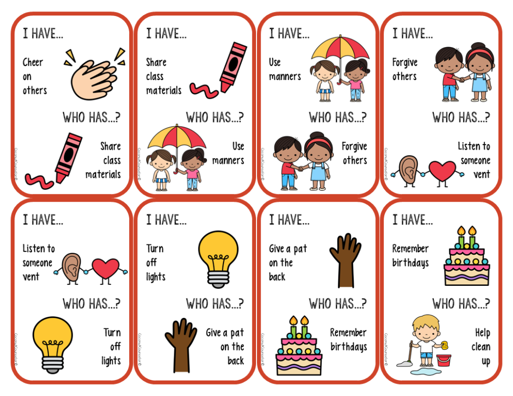 Caring I Have, Who Has? Card Game | Made By Teachers