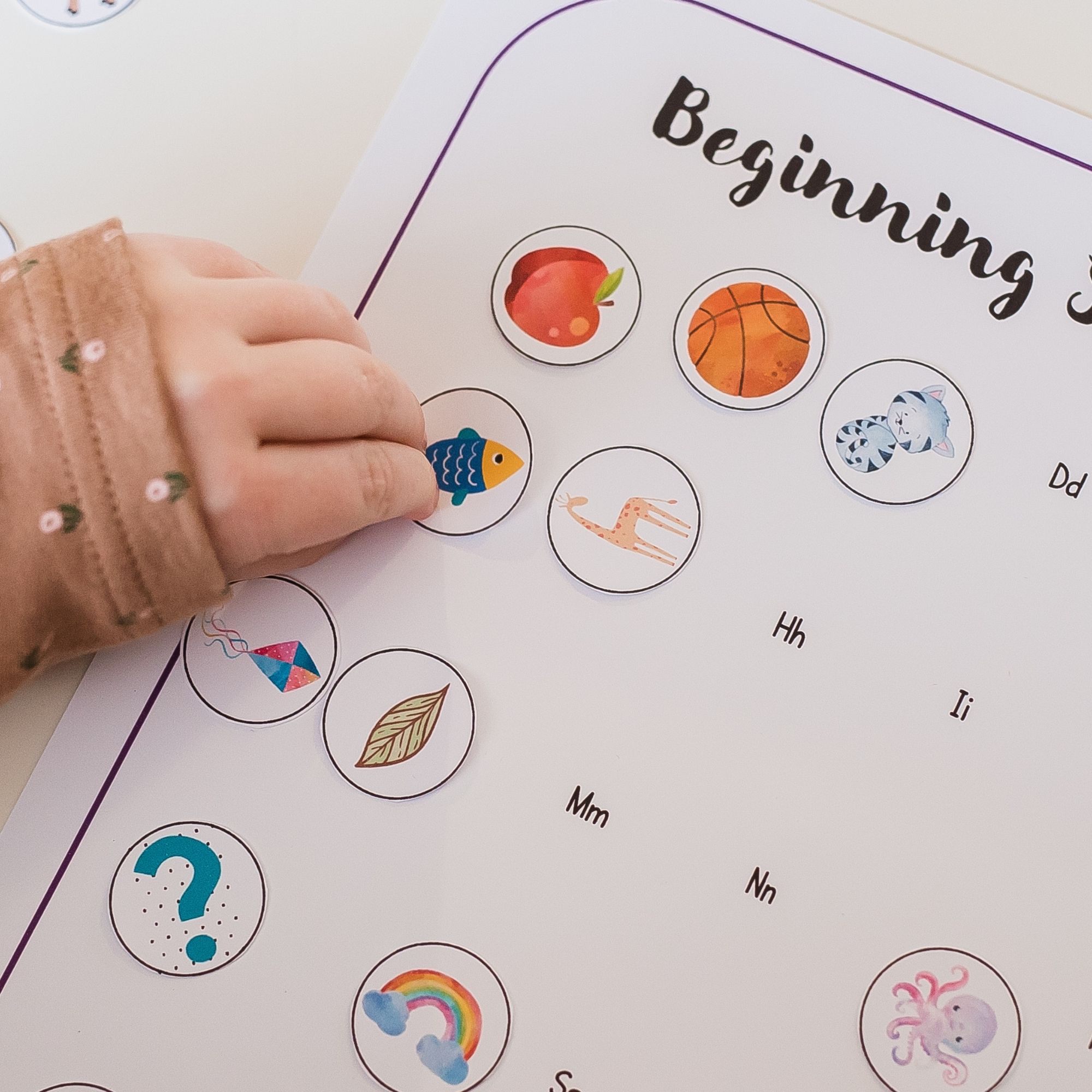 Beginning Sound Picture and Letter Match - Early Learner Phonics ...