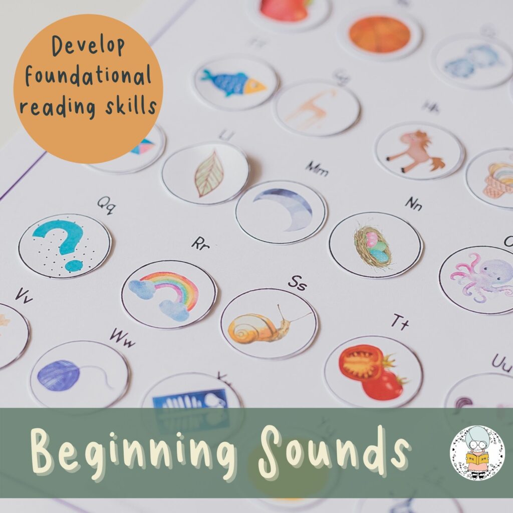 Beginning Sound Picture and Letter Match - Early Learner Phonics ...