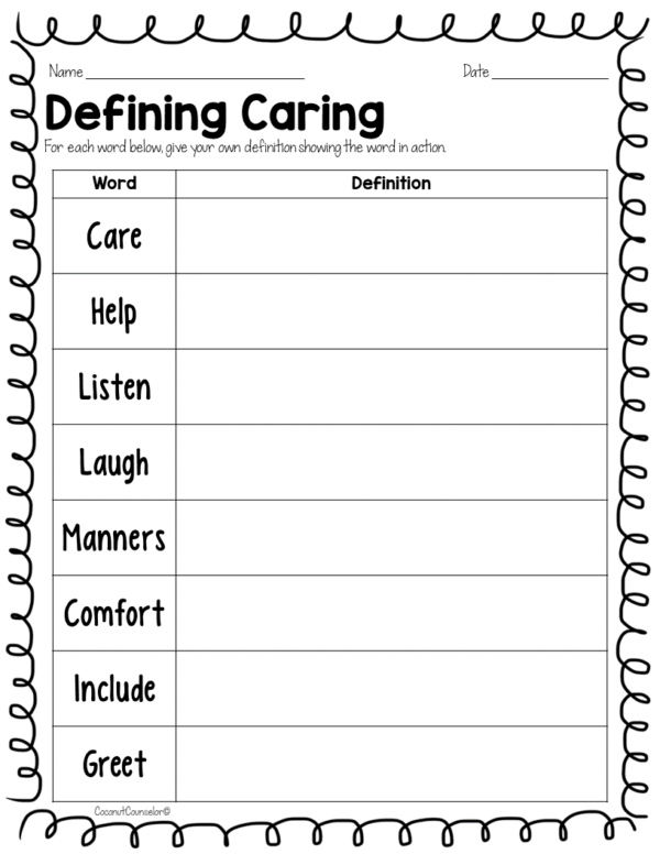 Caring Worksheets | Made By Teachers