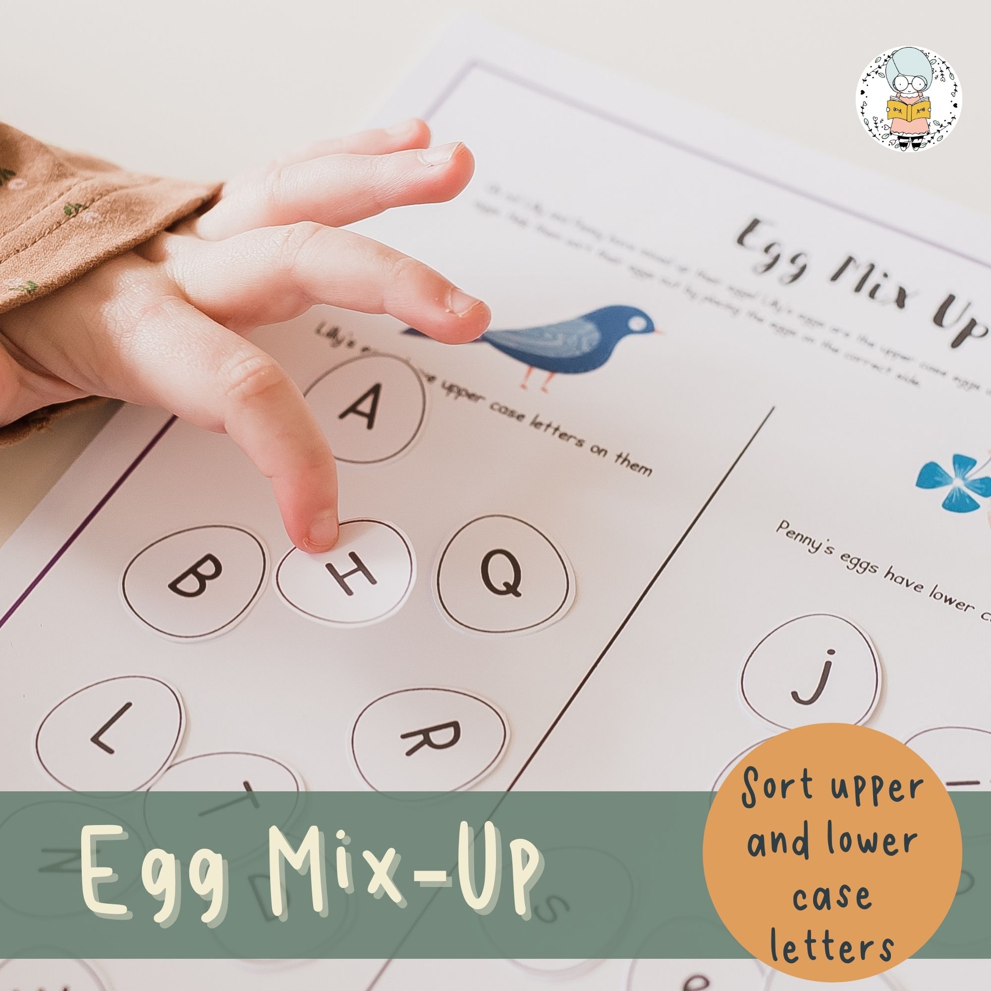 Alphabet Upper and Lower Case Letters Montessori Sorting Activity - Egg ...