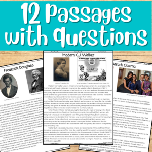Black History Month Famous African Americans Reading Passages Bundle ...