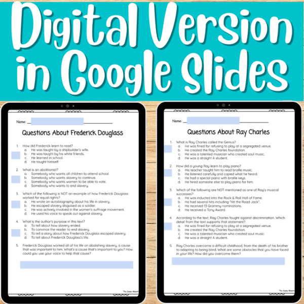 Black History Month Famous African Americans Reading Passages Bundle ...