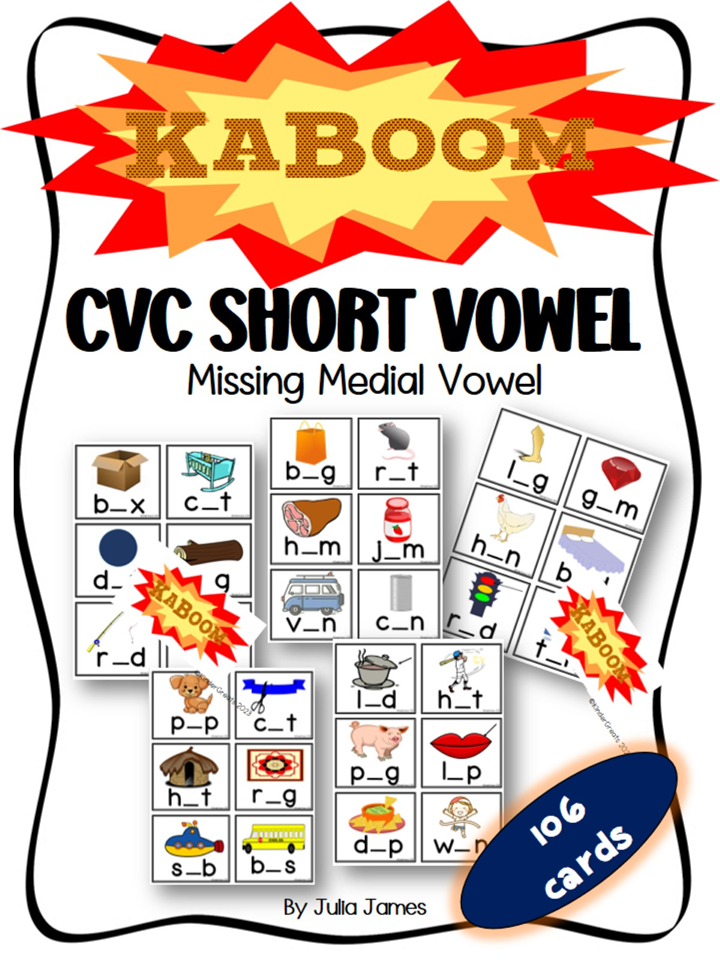 CVC Short Vowel Kaboom Bundle | Made By Teachers