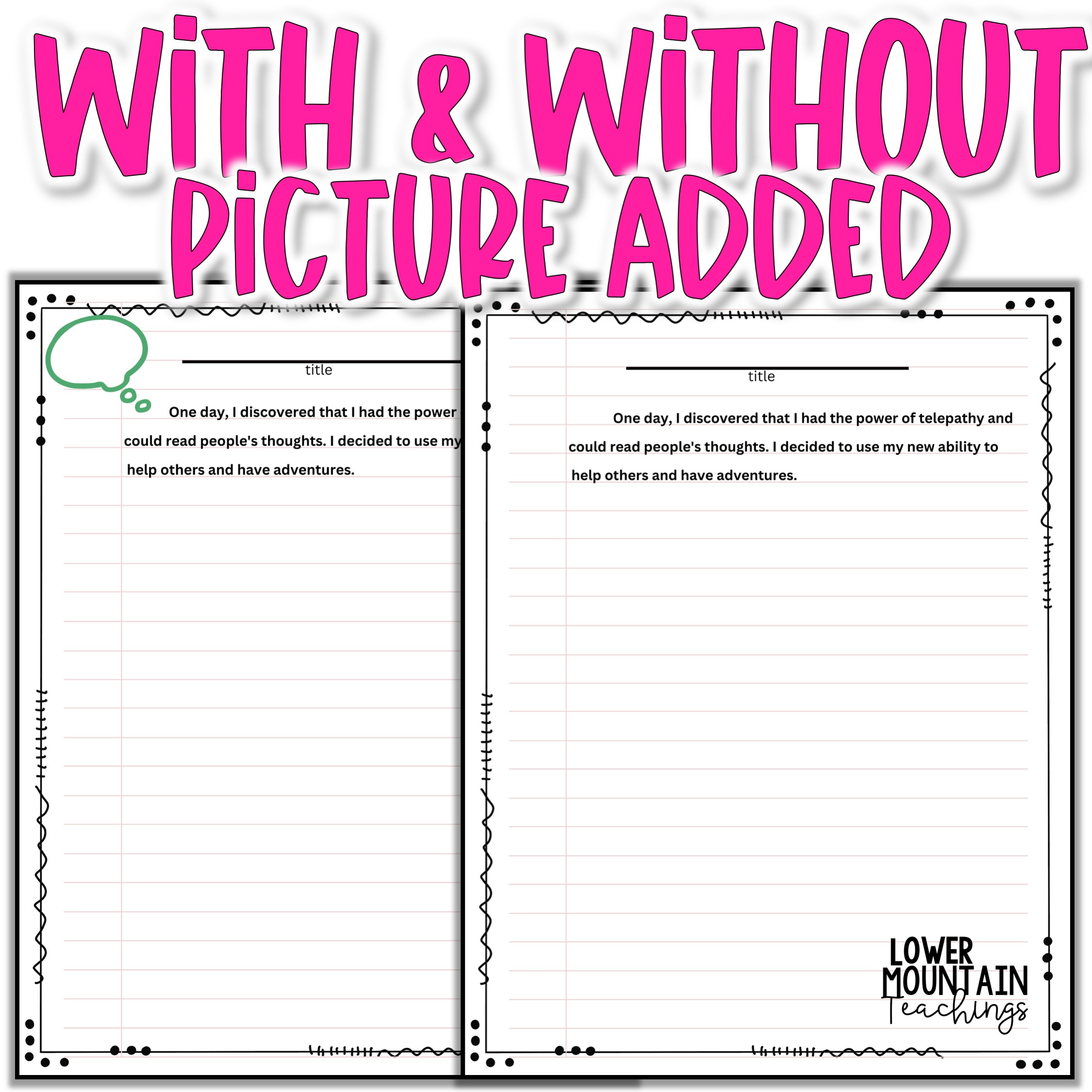 Story Starters Great For Reluctant Writers Early Finishers ELA Centers ...