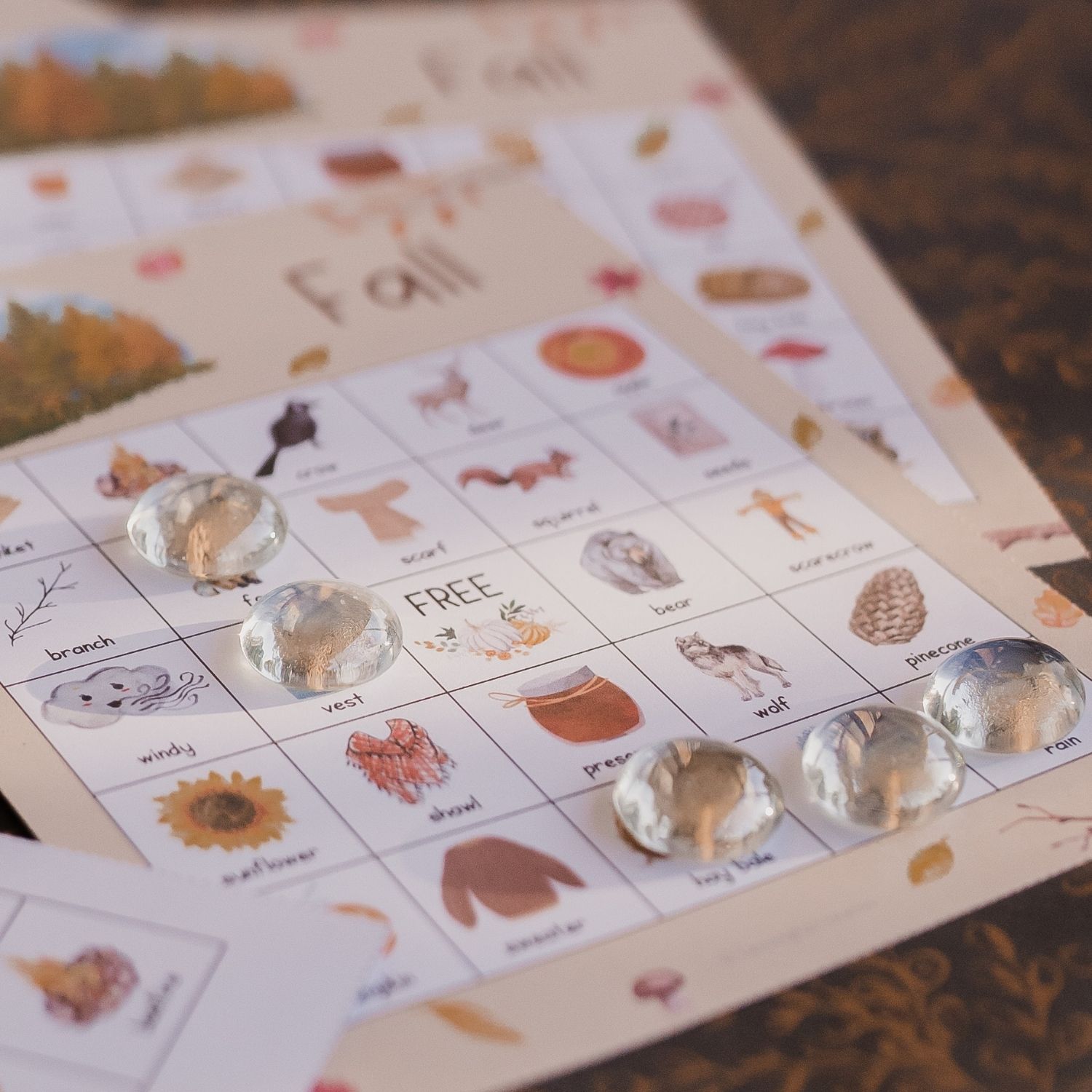 Autumn or Fall Bingo Game - Learning About Seasons Activity - 50 Cards ...