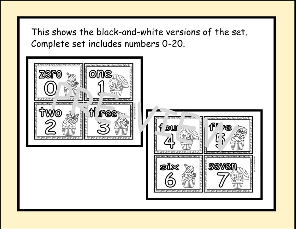 Chinese New Year Number Cards 0 - 20 | Made By Teachers