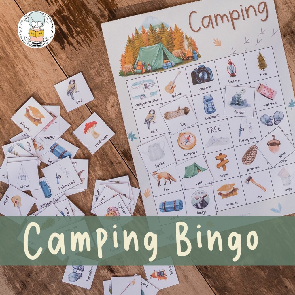 Camping Bingo Game - Camping Activity - Learn about the Outdoors - 50 ...