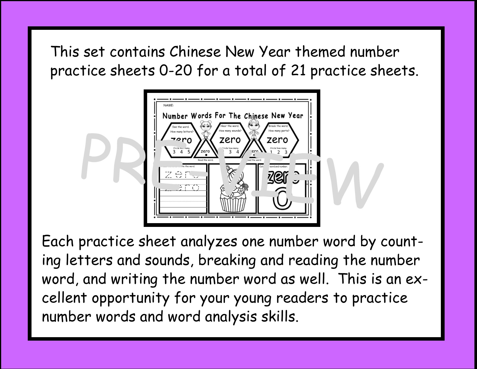 Analyzing My Number Words - Chinese New Year Theme | Made By Teachers