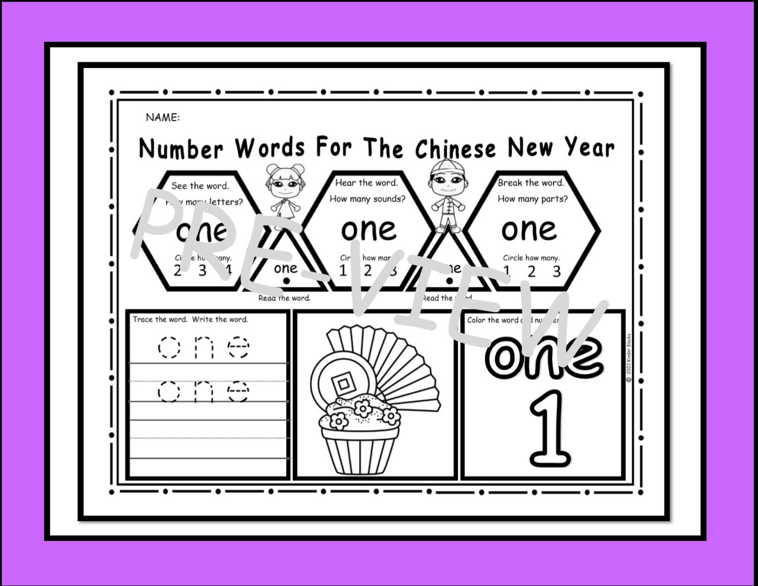 Analyzing My Number Words - Chinese New Year Theme | Made By Teachers