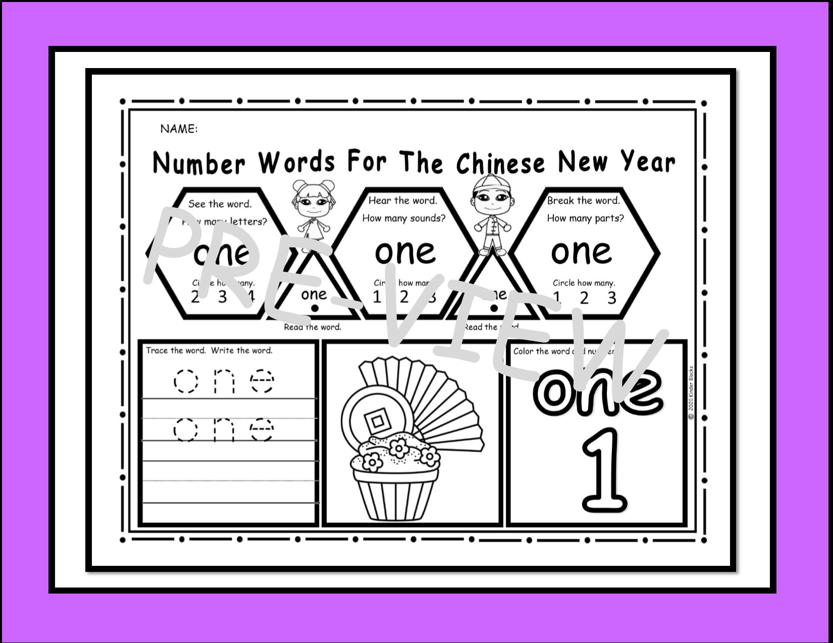 Analyzing My Number Words - Chinese New Year Theme | Made By Teachers