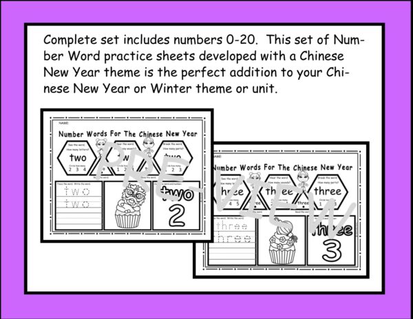 Analyzing My Number Words - Chinese New Year Theme | Made By Teachers