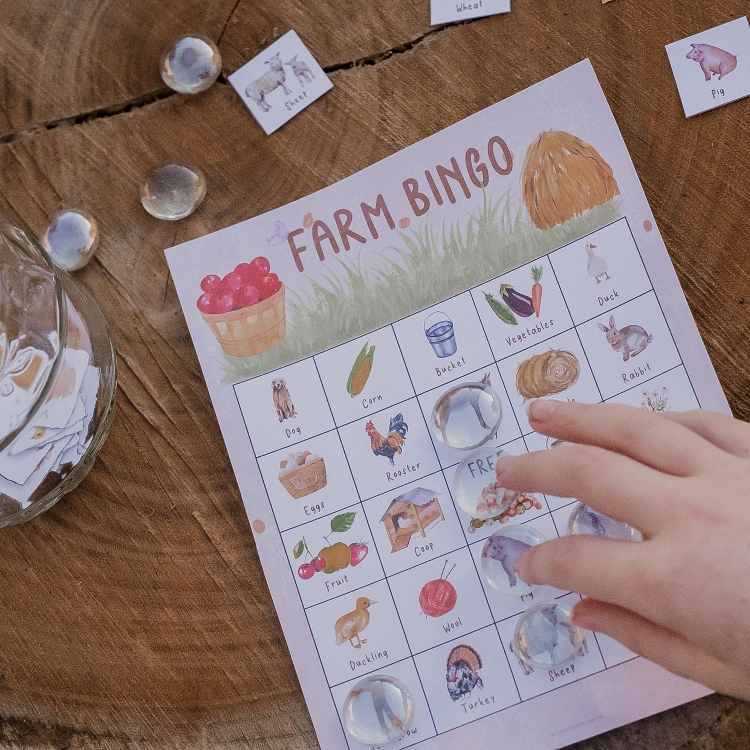 Farm Bingo Game - Learning about Farms Activity with 50 Play Cards ...