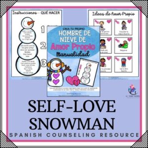 SPANISH VERSION - SELF LOVE SNOWMAN I Winter Craft Activity | Made By ...