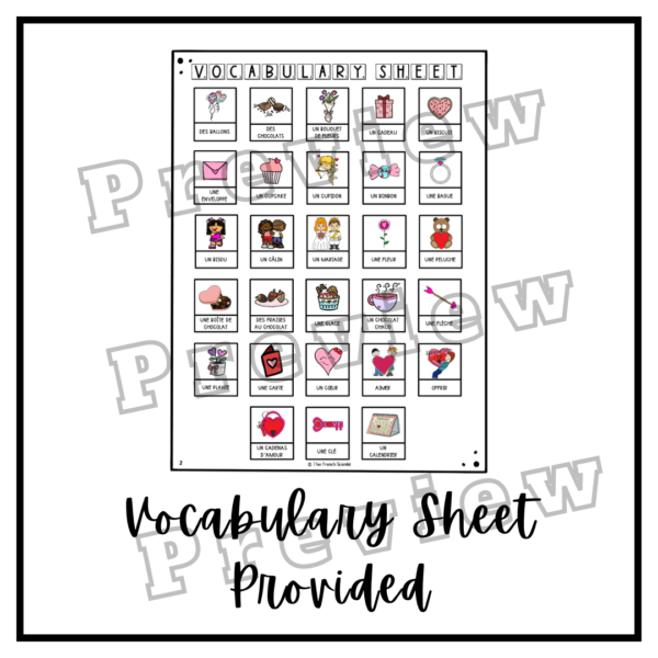 FRENCH Valentine's Day Dominos / La Saint-Valentin Jeu de Dominos ...