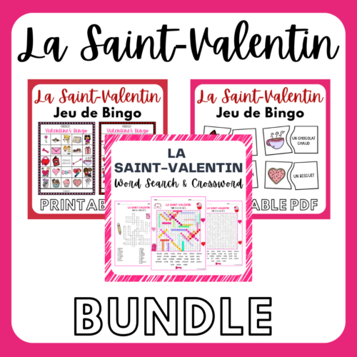 FRENCH Valentine's Day BINGO / La Saint-Valentin Jeu de BINGO | Made By ...
