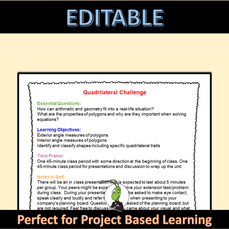 Quadrilateral and Polygon Collaborative PBL Geometry | Made By Teachers