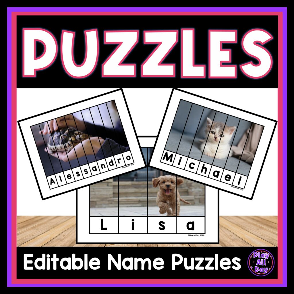 EDITABLE Name Puzzles | Name Practice Activities | Made By Teachers