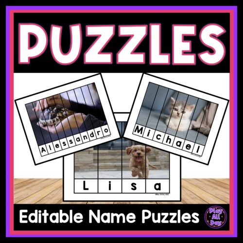EDITABLE Name Puzzles | Name Practice Activities | Made By Teachers