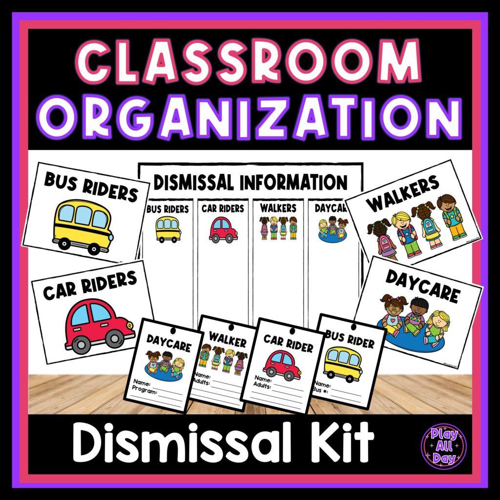 EDITABLE Dismissal Kit | Chart Posters Backpack Tags | Made By Teachers